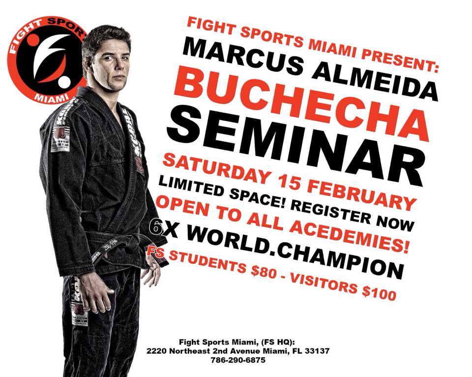 Marcus Buchecha Almeida seminar at Fight Sports Miami on Feb. 15 to ...