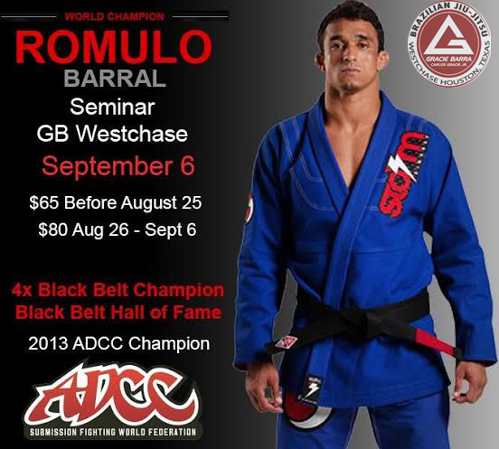 Don't miss the 4X World Champion Romulo Barral's seminar at GB ...