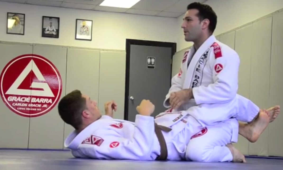 Joe Scarola of GB Long Island teaches a basic guard pass from the knees ...